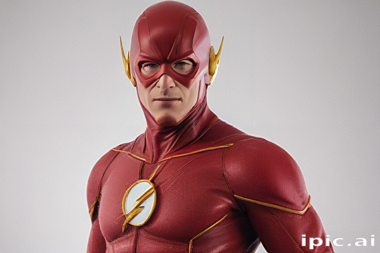 The Flash: Iconic Superhero in Striking Red Costume Ready for Action