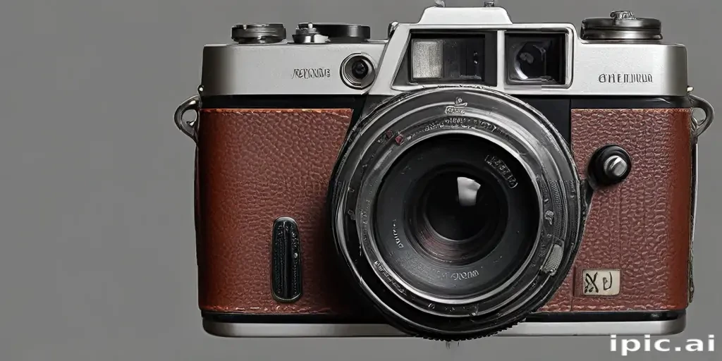 Classic Vintage Camera with Leather Finish and Retro Design Features