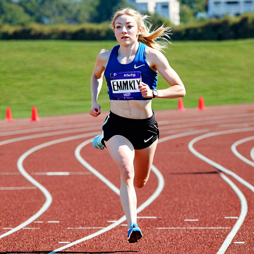 Emily Kinney running track