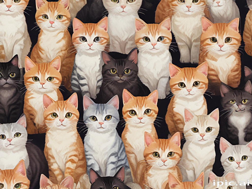 A Colorful Array of Cats Showcasing Various Breeds and Personalities.