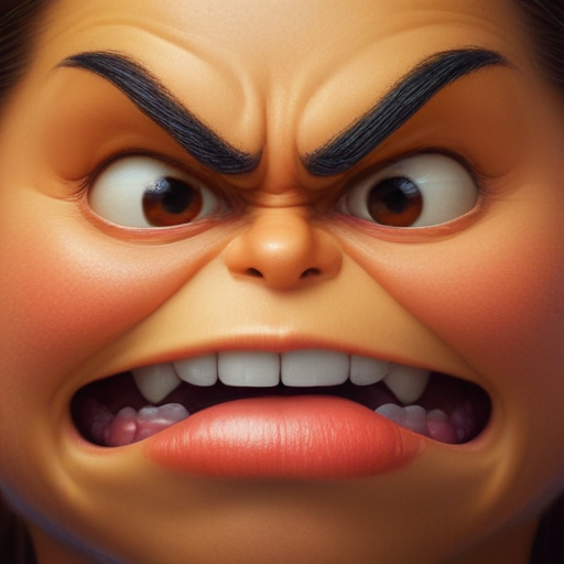 A Frustrated Cartoon Character Expressing Extreme Anger and Displeasure ...