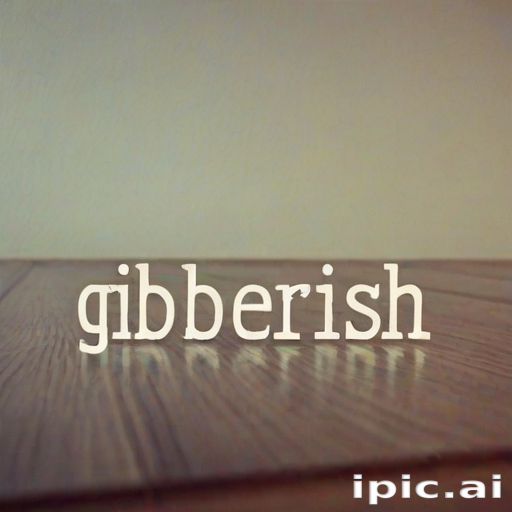 Creative Display of the Word 'Gibberish' on a Wooden Surface