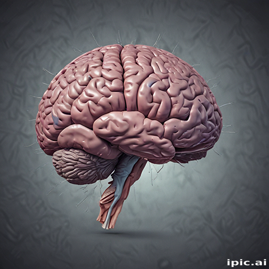 Detailed 3D Model of a Human Brain with Intricate Features and Textures