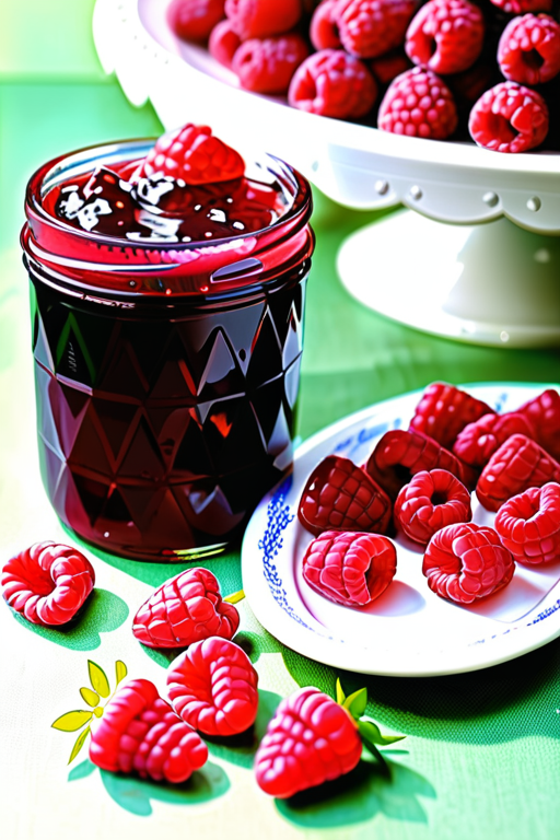 Vibrant Red Raspberries Arranged Beautifully on a Dark Background Surface