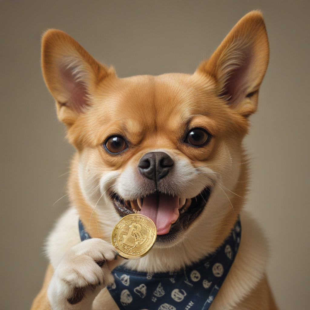 boba oppa angry dog biting dogecoin