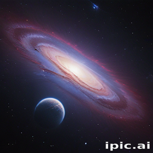 Stunning Cosmic Scene of a Spiral Galaxy with a Nearby Planet