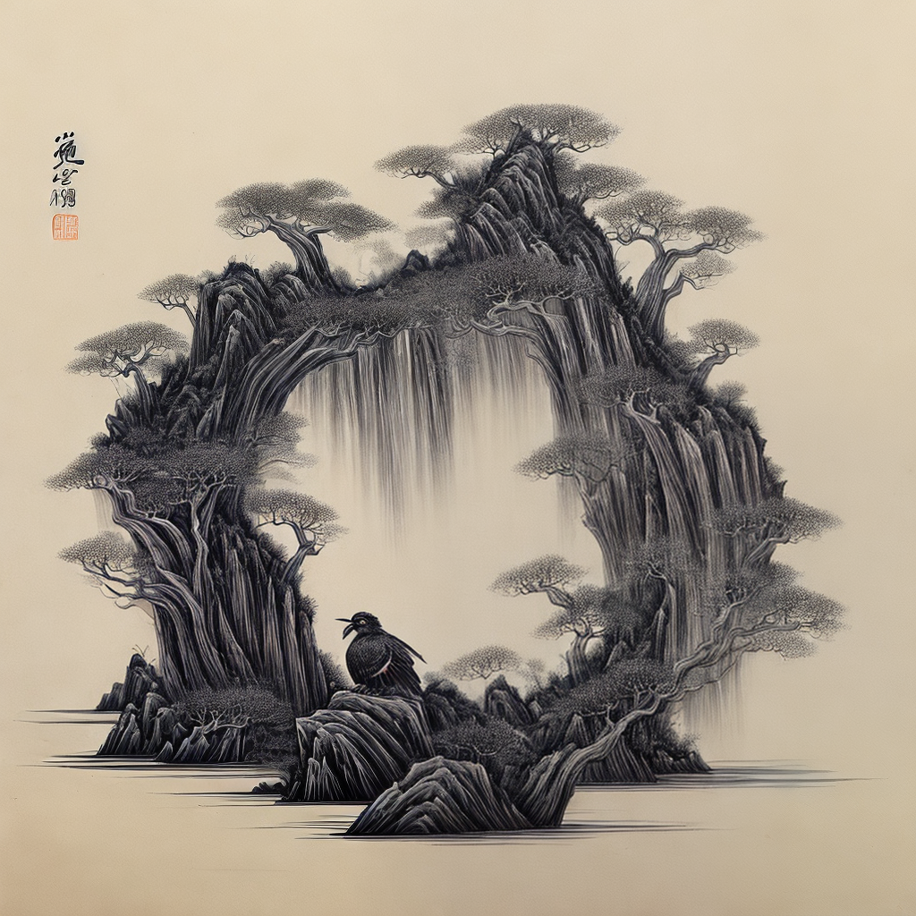 Most Gorgeous Taoism Immortal Chinese ink painting Art