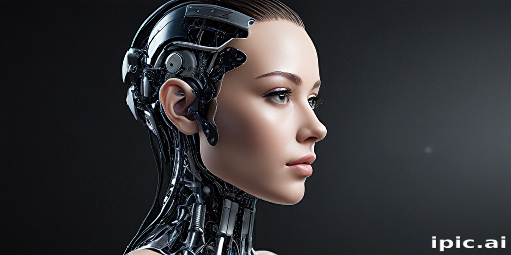 Futuristic Human-Like Robot with Intricate Mechanical Features and ...