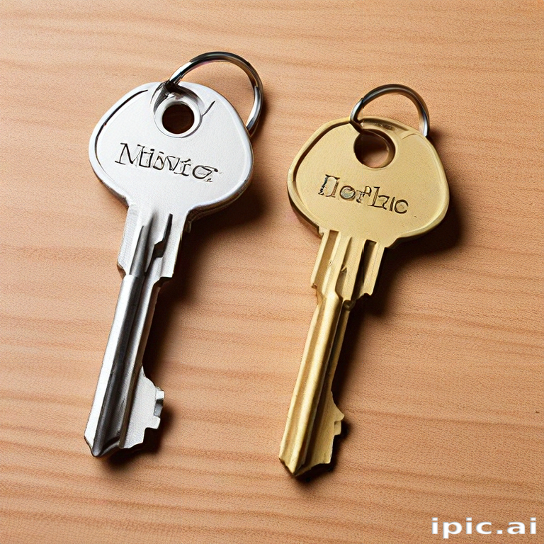 Two Distinctively Designed Keys Representing Different Access or ...