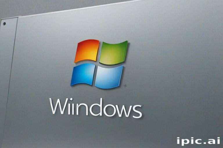Iconic Windows Logo Displayed on a Modern Computer Interface Background