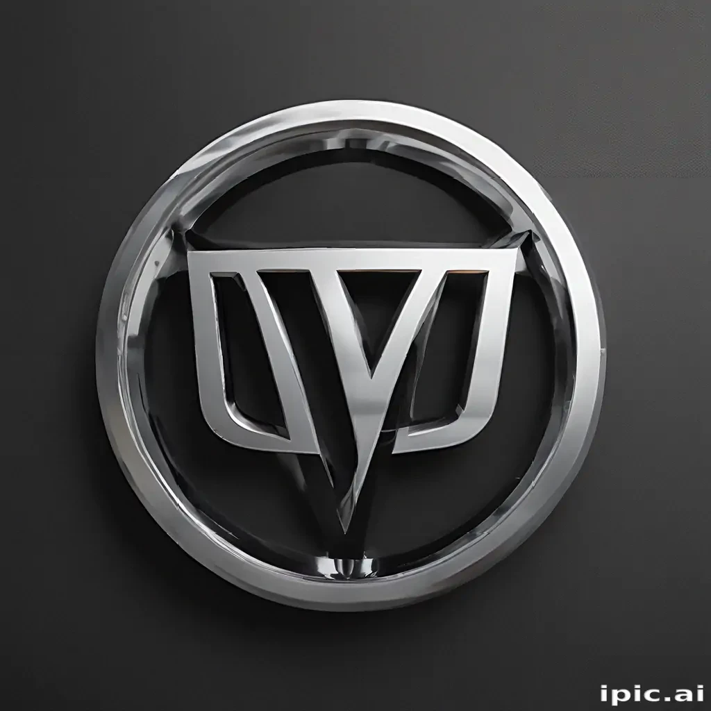 Stylized Chrome Logo Displayed on a Dark Textured Background