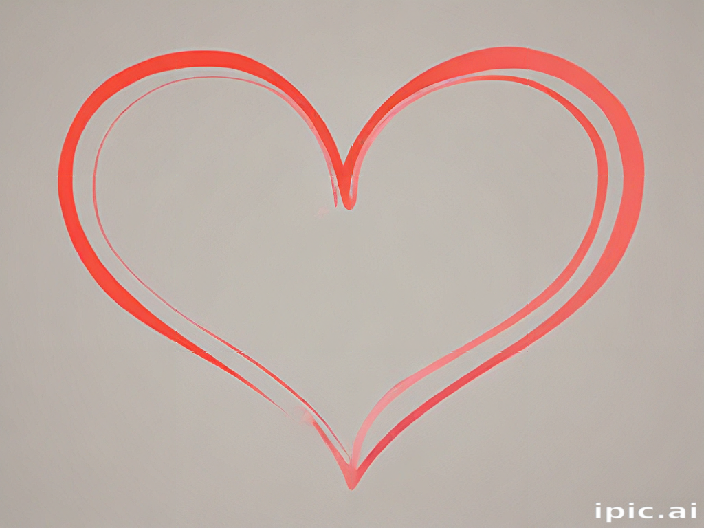 Vibrant Pink Heart Illustration on a Soft Neutral Background