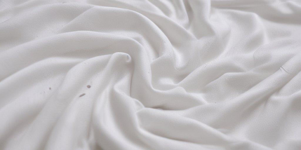 Soft and Flowing White Fabric with Gentle Creases and Textured Surface