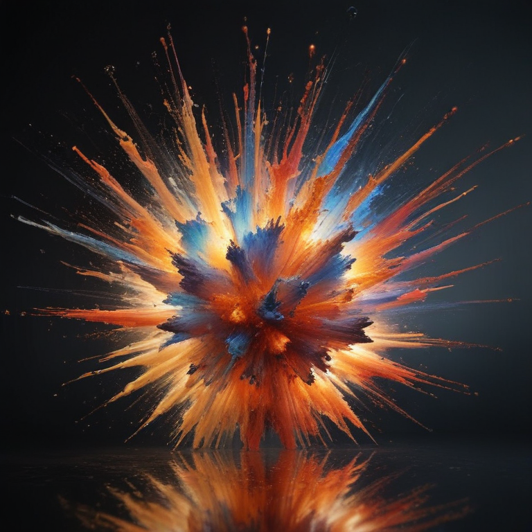 Vibrant Explosion of Colors Creating a Stunning Visual Art Piece