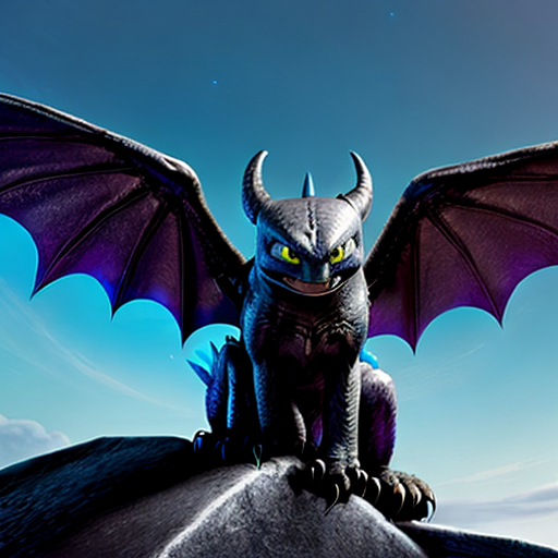 night fury from how to train your dragon