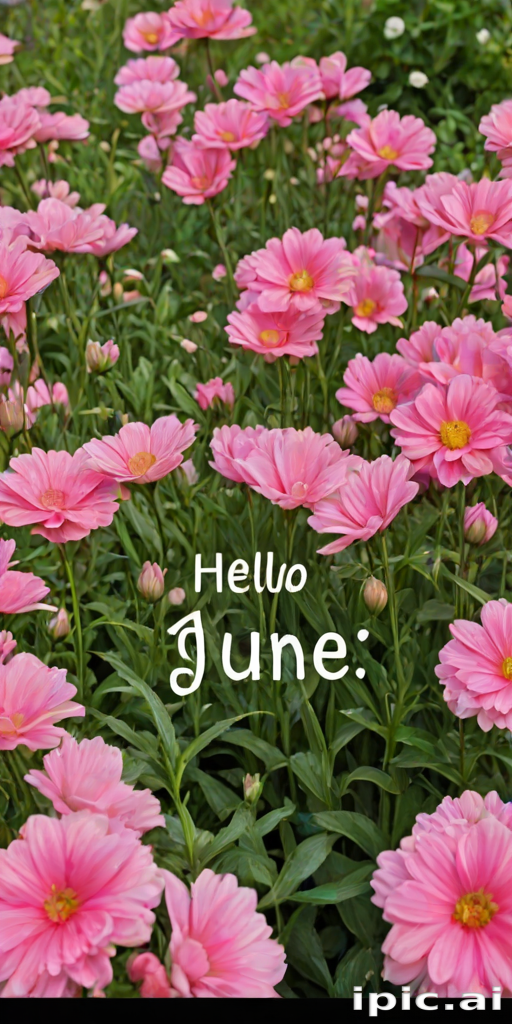 Welcoming the Month of June with Beautiful Pink Flowers in Bloom