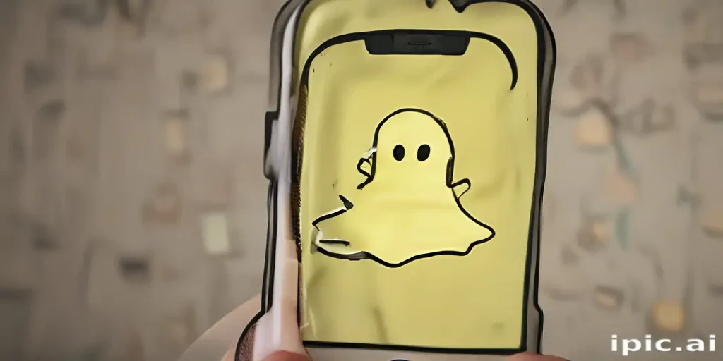 Smartphone Displaying Iconic Ghost Logo of Popular Social Media App ...