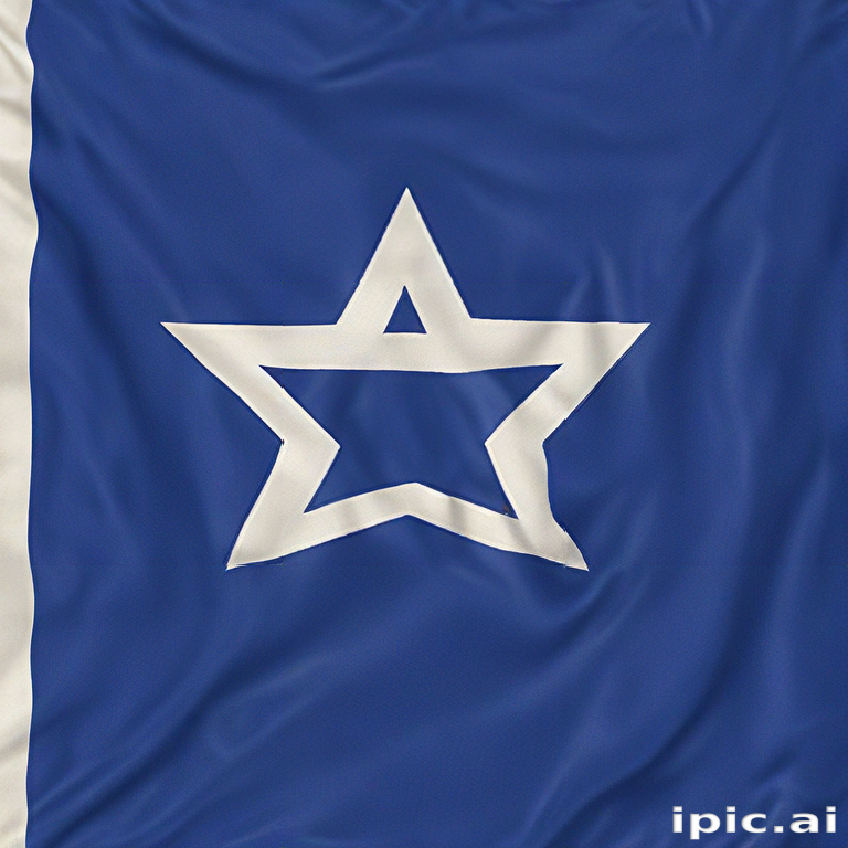 A Bold Star Emblem on a Vibrant Blue Background with White Accents.