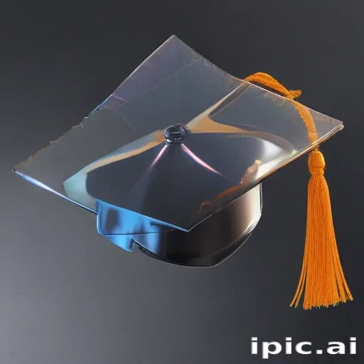 Celebrating Academic Achievement with a Shiny Graduation Cap and Tassel