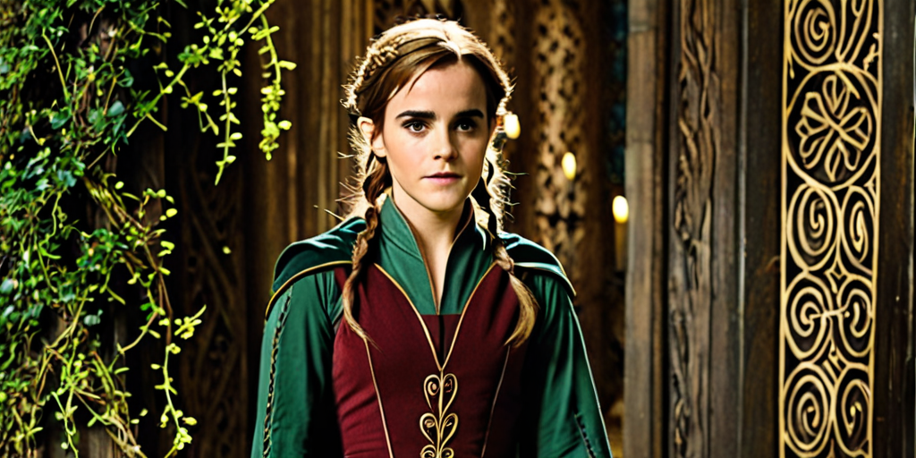 Emma Watson in a costume elven Princess