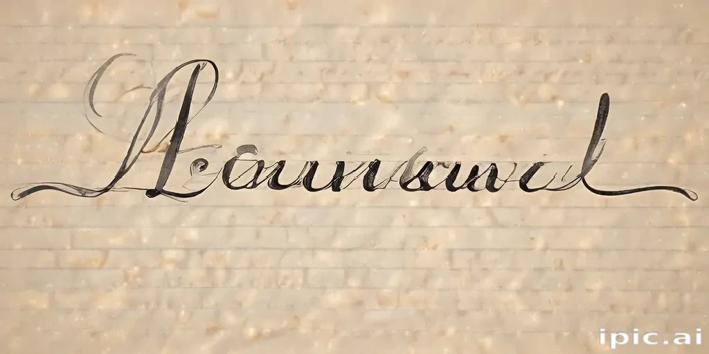 Beautiful Calligraphy of the Word 'Renewal' on Textured Paper Background