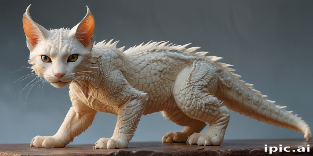 A Unique Creature Combining Features of a Cat and a Dragon