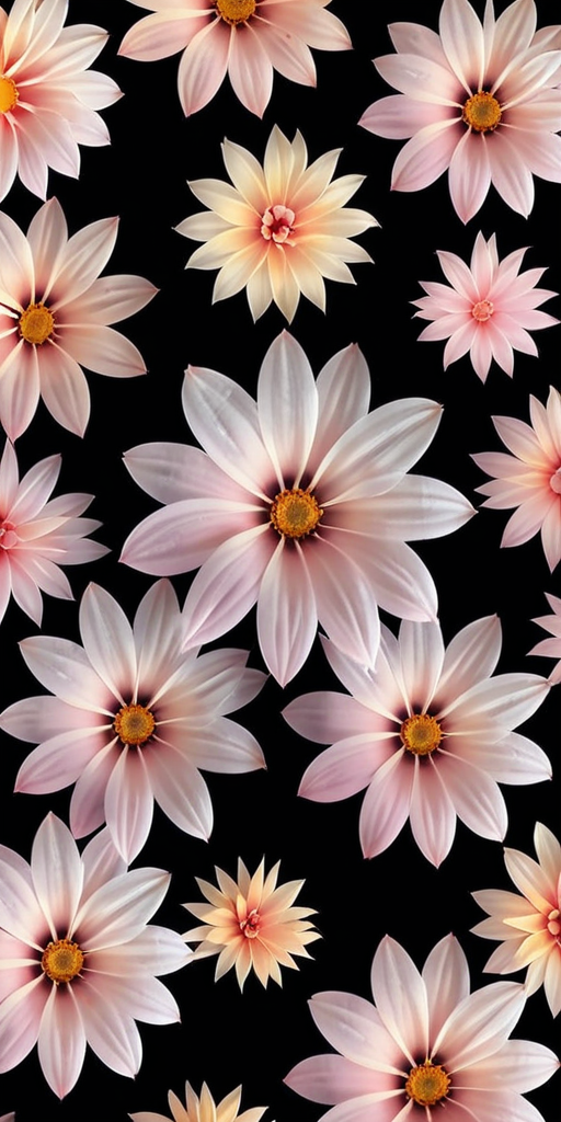 Beautiful Floral Pattern Featuring Soft Pink Flowers Against a Dark ...