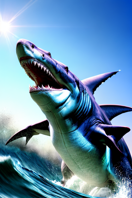 Sharkzilla, with spikes down its back, and dinasour/shark like, before ...