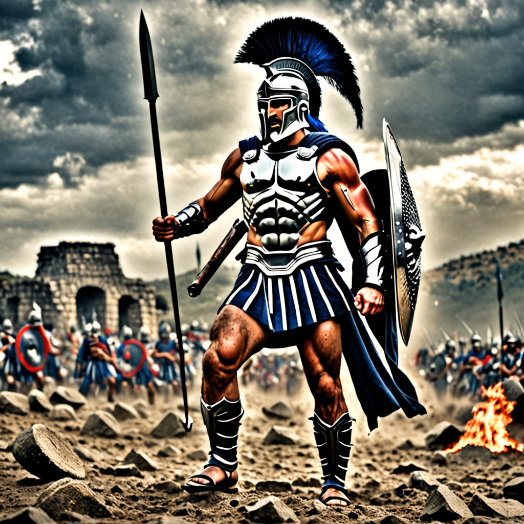 realistic picture of a spartan warrior