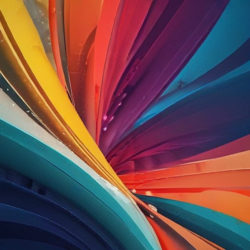 Vibrant Waves of Color Flowing Together in Abstract Artistic Expression