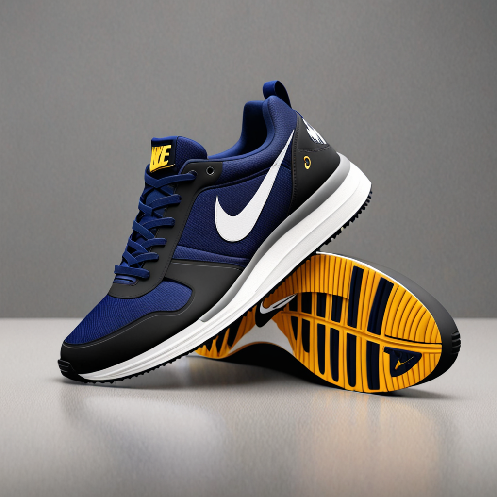 nike batman sneakers, in a white nike store, octane render, unreal engine