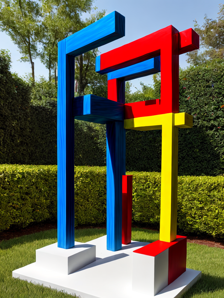 Freestanding Mondrian sculpture