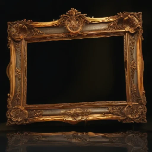 Ornate Vintage Picture Frame with Intricate Designs and Rich Detailing