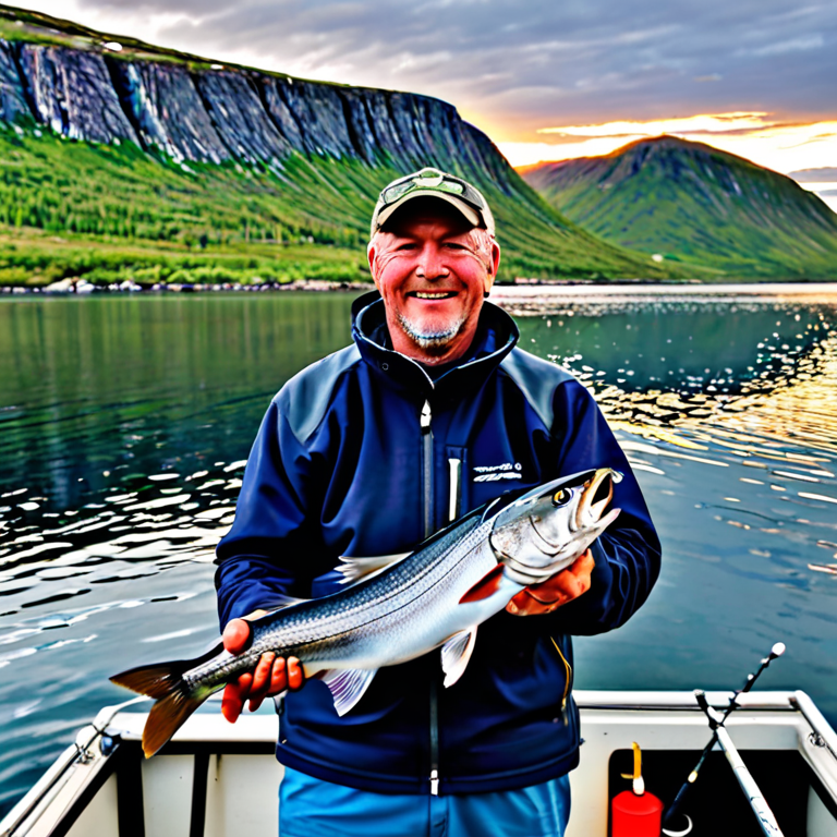 Wonderful sea fishing experience in northern norway in the midnight sun ...