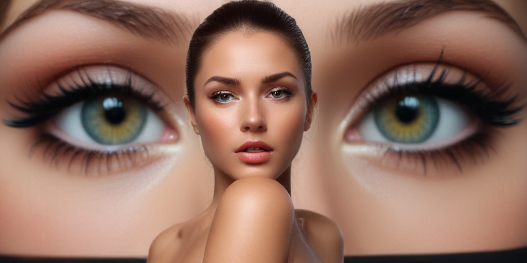 Stunning Portrait of a Model with Mesmerizing Eyes and Flawless Skin