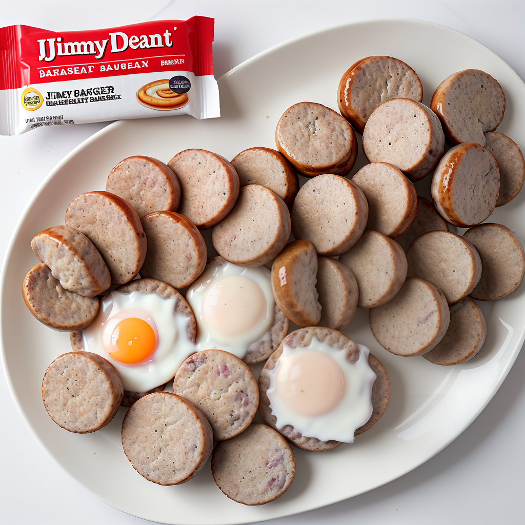 A Delicious Breakfast Spread Featuring Jimmy Dean Sausage and Eggs on Plate