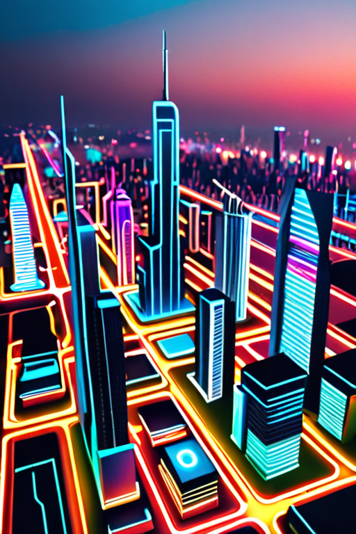 neon future city