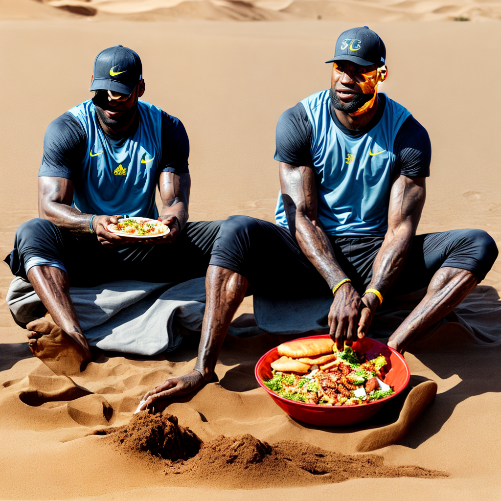 Lebron James eating a feast in front of starving african people in the ...