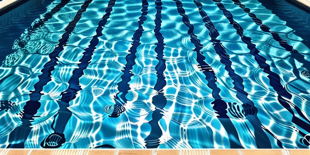 Sunlight Dancing on the Surface of a Tranquil Swimming Pool