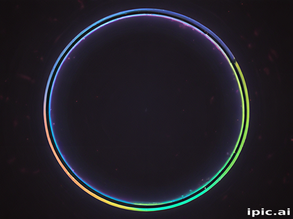 Vibrant Circular Spectrum of Colors Against a Dark Background ...