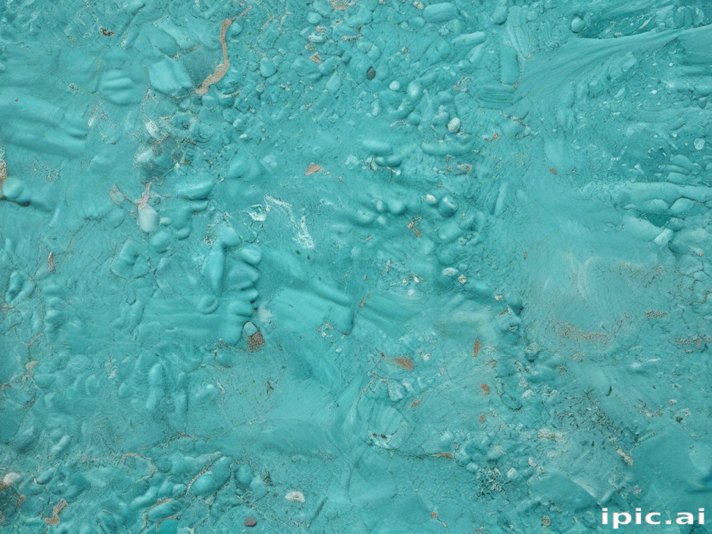 Textured Surface of Turquoise Blue with Unique Patterns and Natural ...