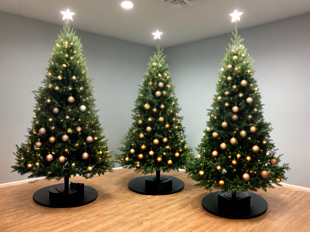 modern christmas tree make out of switchgear