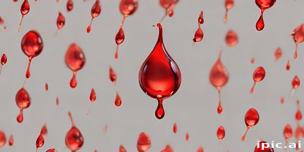 Captivating Close-Up of Glimmering Red Droplets Suspended in Midair