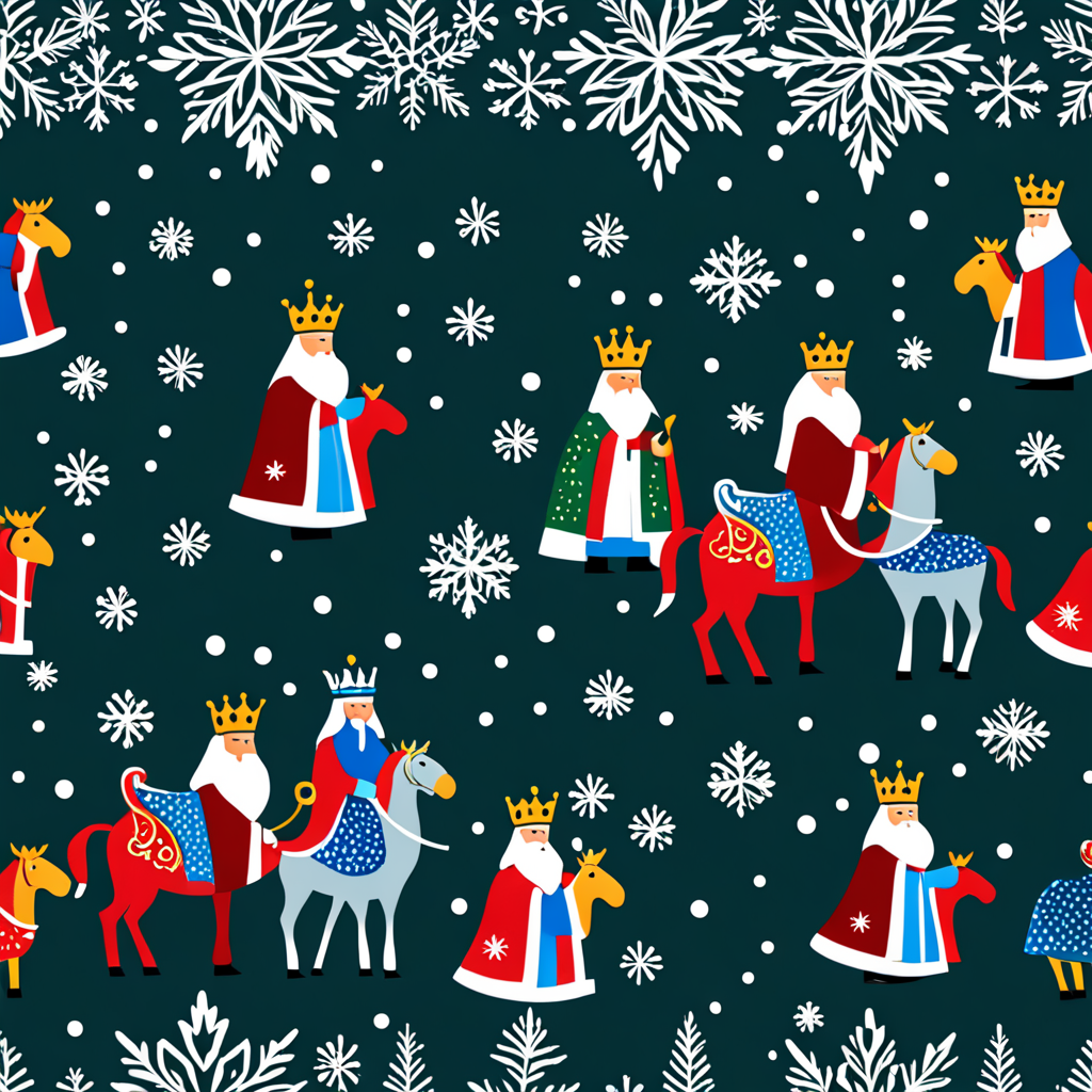 three kings christmas vector