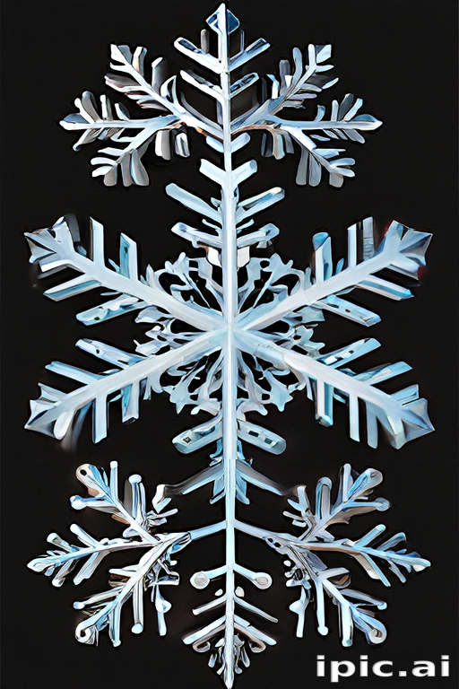 Intricate Design of a Beautiful Snowflake on a Dark Background