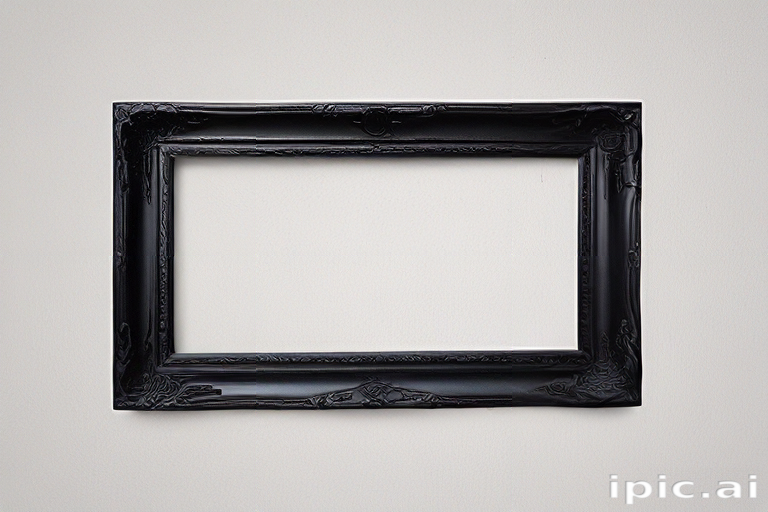 An Elegant Black Picture Frame Ready to Showcase Your Favorite Artwork