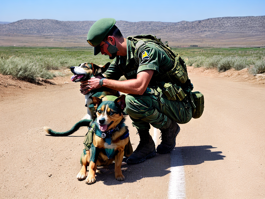 israeli soldier kicking a puppy