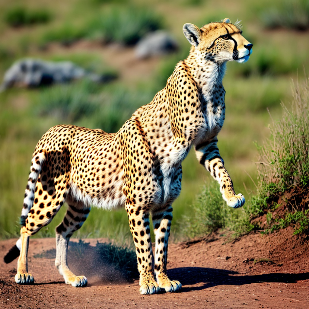 A high-quality picture of the African cheetah