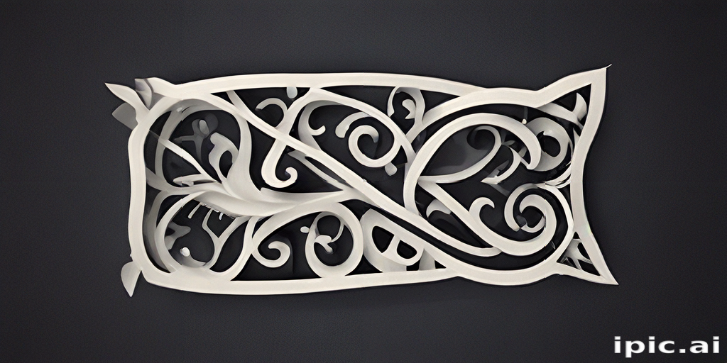 Intricate Paper Cut Design Featuring Elegant Swirls and Nature-Inspired ...