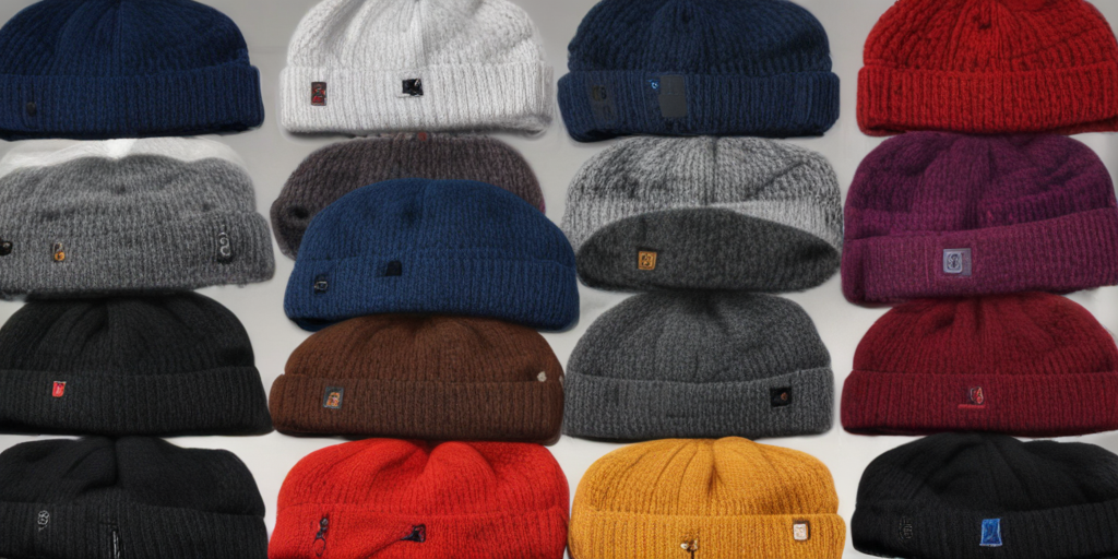 A Colorful Display of Various Knitted Beanies in Different Styles and ...
